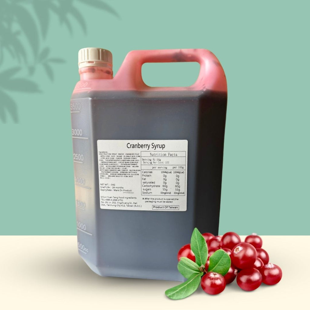 Cranberry Flavoured Syrup – Buy Bubble Tea Supplies Online – Bubble Tea ...