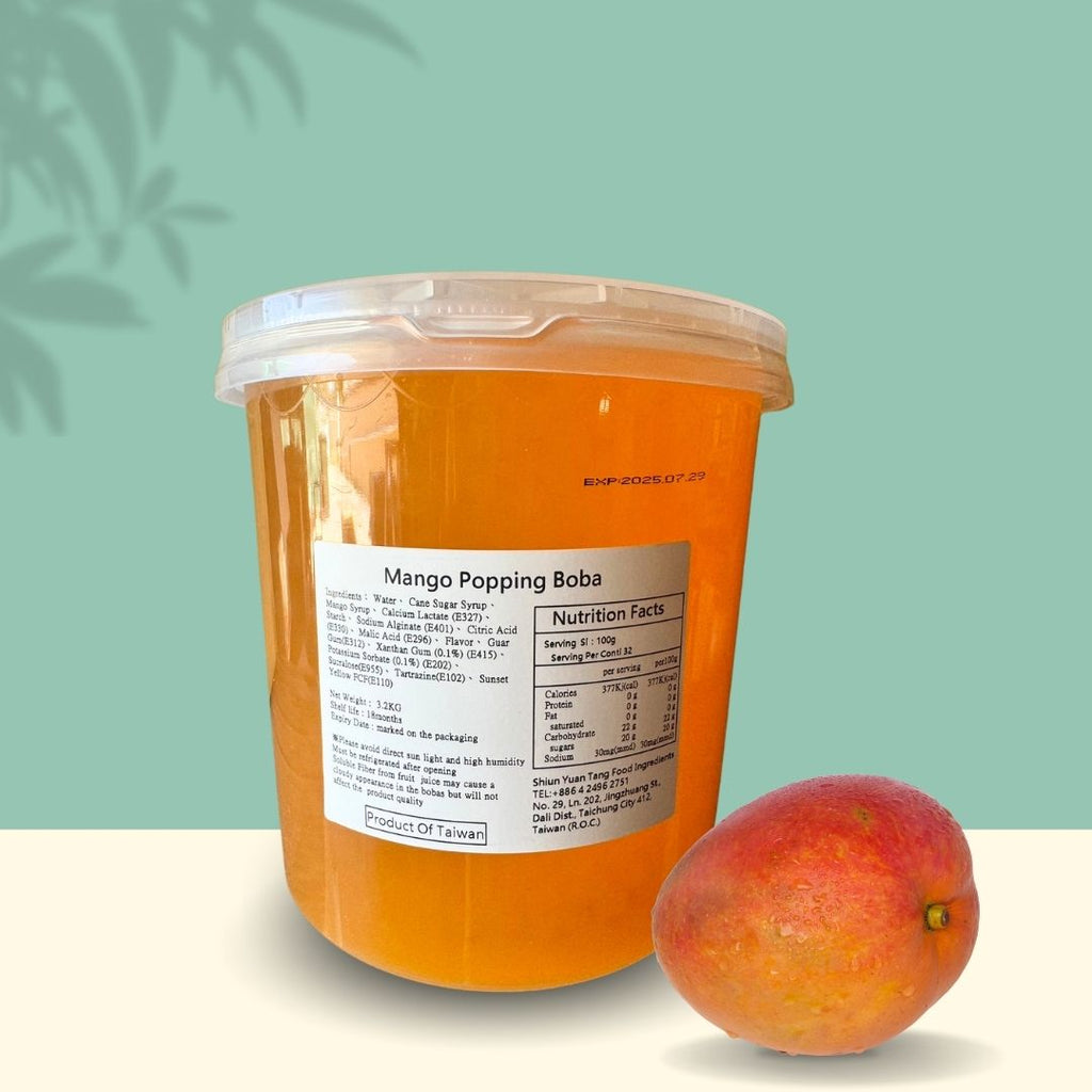 Mango Popping Pearls – Buy Bubble Tea Supplies Online – Ninetyone ...